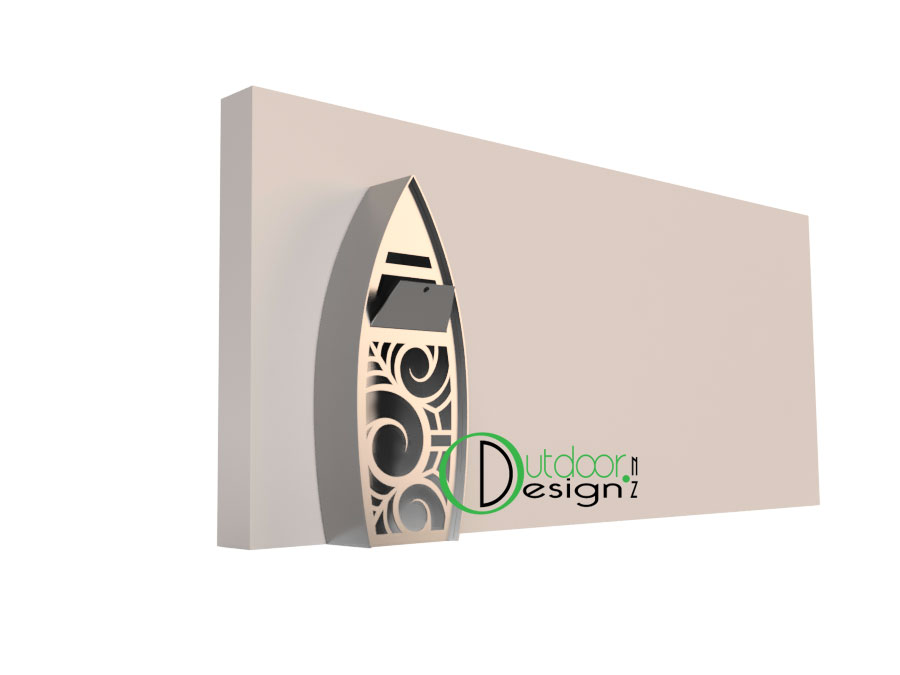 SBS Kuru Corten Steel Mail box Outdoor design New Zealand